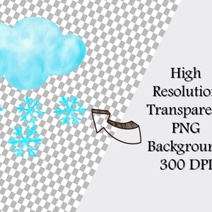 Watercolor Weather Clipart Set of 28 PNG Files, Rainbow Clipart, Cloud ...