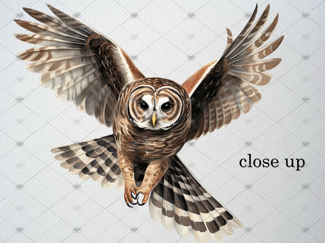 Watercolor Owl Clipart Set of 30 PNG Files, Bird Clipart, Owl ...