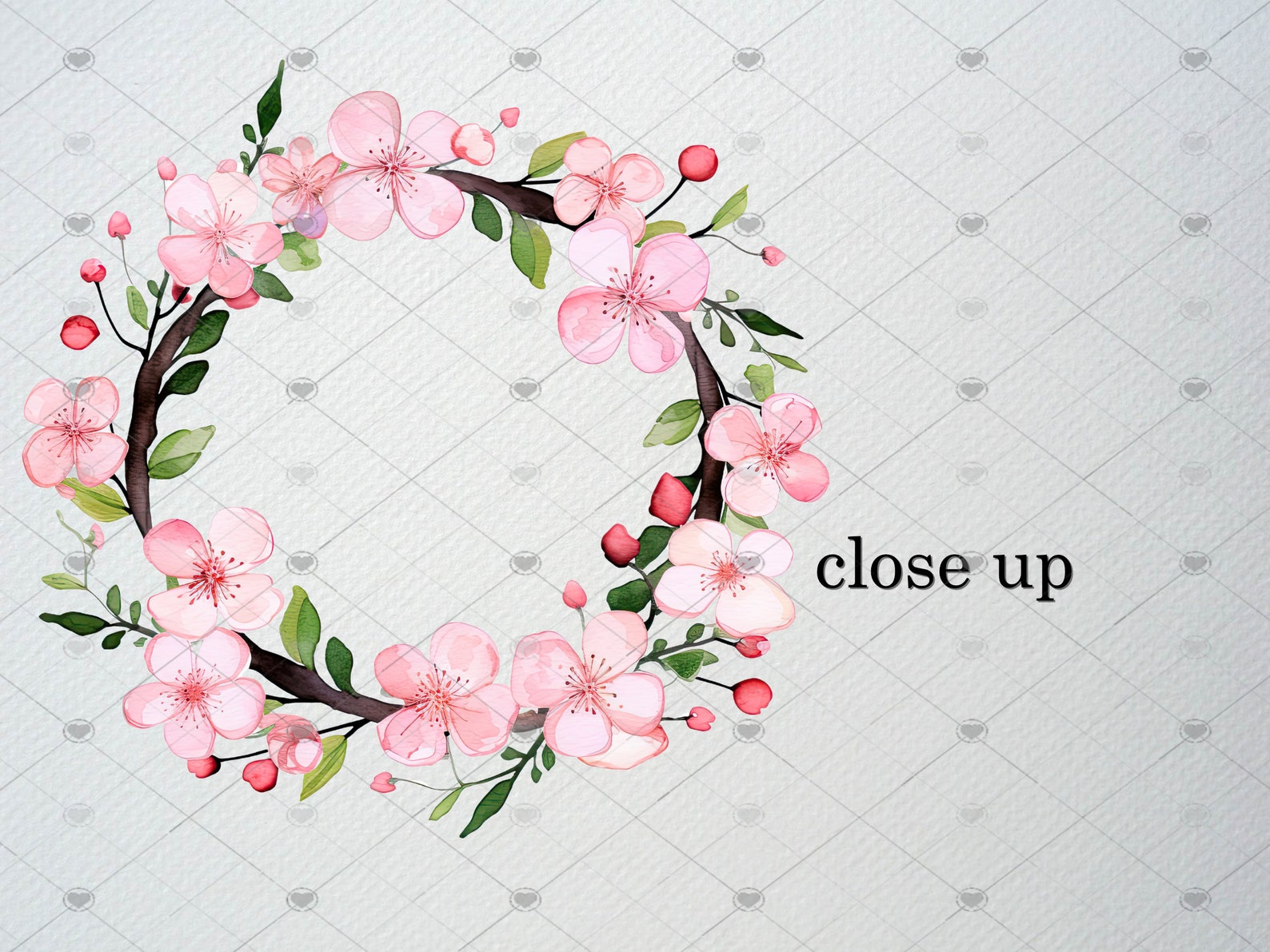 Watercolor Cherry Blossom Clipart Set, Floral Clipart, Cherry Blossom ...