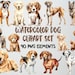 Watercolor Dog Clipart Set of 40 PNG Files, Dog Breed Clipart, Pet ...