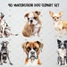 Watercolor Dog Clipart Set of 40 PNG Files, Dog Breed Clipart, Pet ...