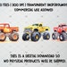 Watercolor Monster Truck Clipart Set: 23 PNG Files - Etsy