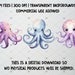 Watercolor Octopus Clipart Set of 34 PNG Files, Sea Animals Clipart ...