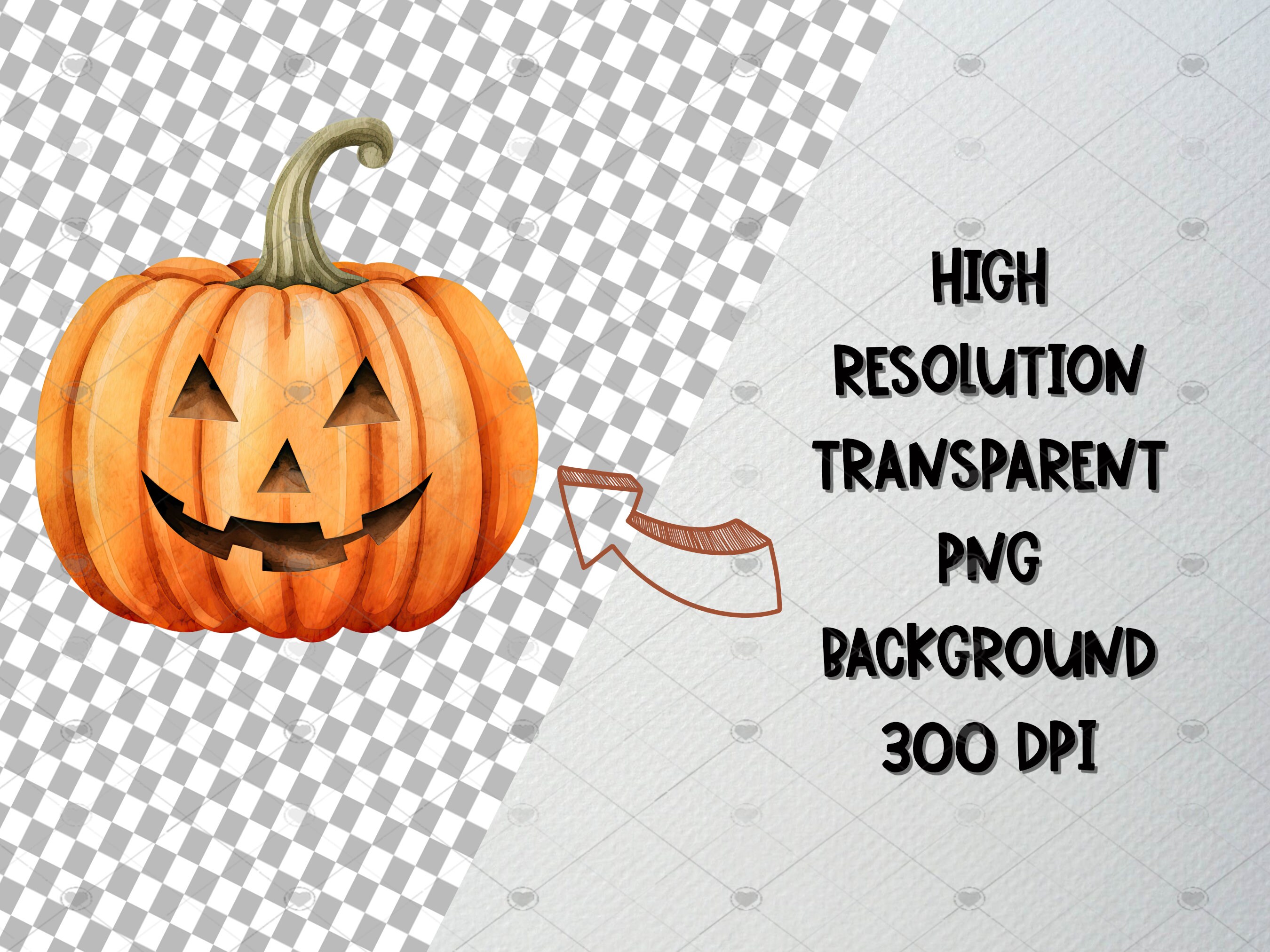 Watercolor Halloween Clipart Set of 37 PNG Files, Witch Clipart, Spooky ...