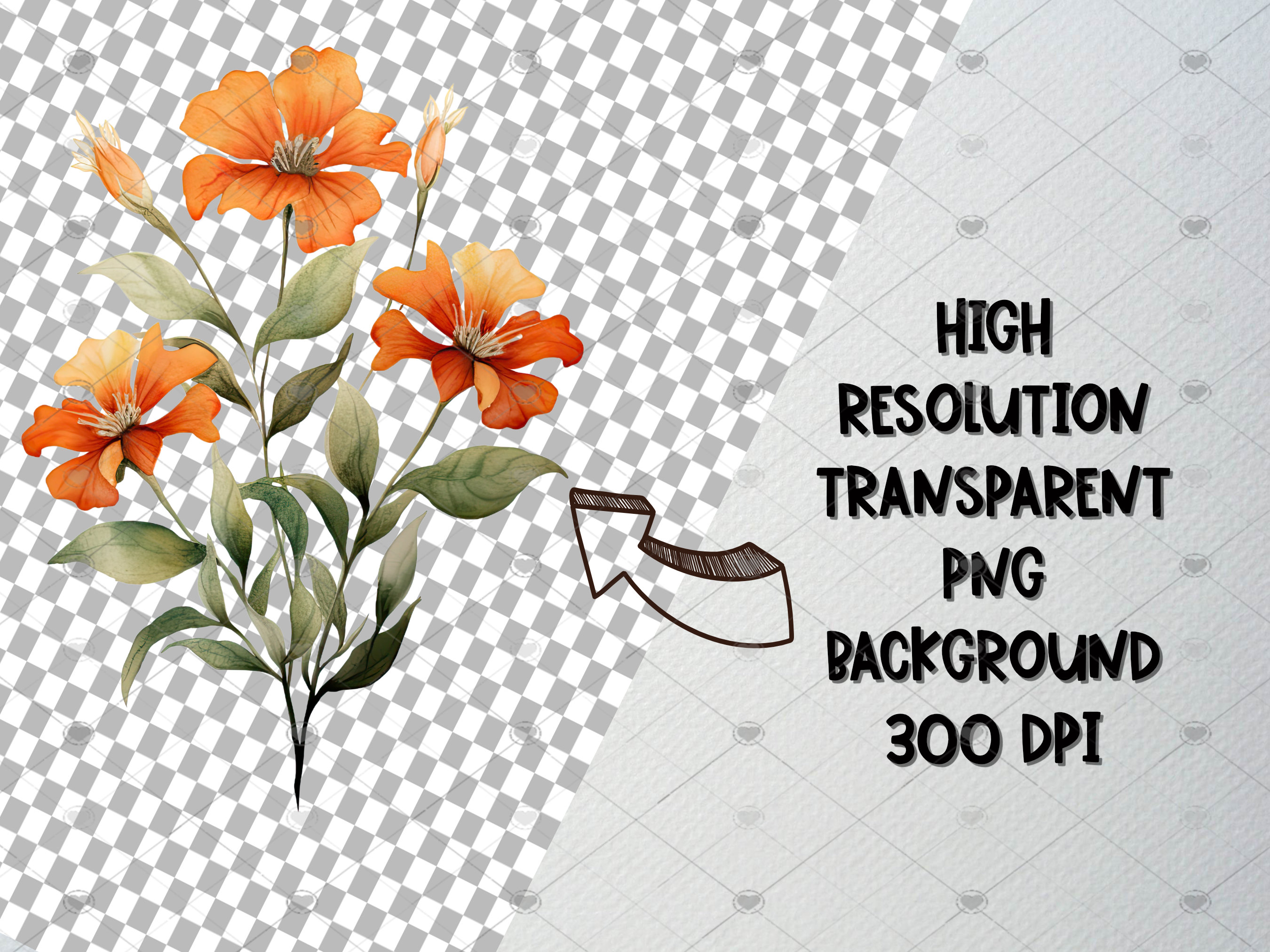 Watercolor Wildflowers Clipart Set of 33 PNG Files, Floral Clipart ...