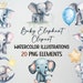 Watercolor Baby Elephant Clipart Set of 20 PNG Files, Baby Shower Clip ...