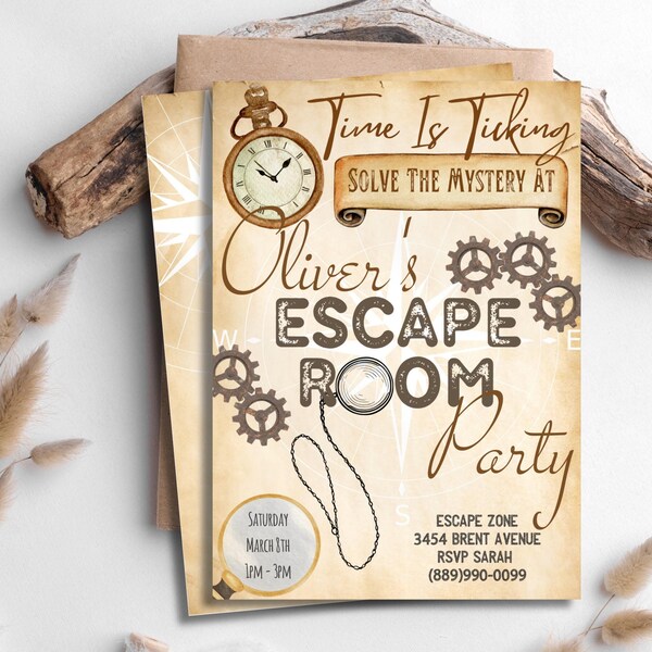 Escape Room Birthday Template - Etsy