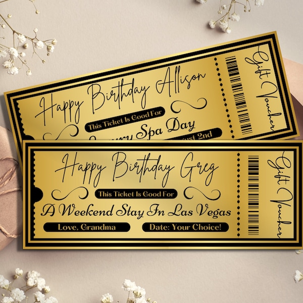 Spa Printable Ticket - Etsy