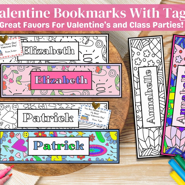 Valentine Bookmark - Etsy