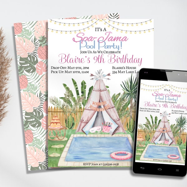 Boho Tent Birthday Invitation - Etsy