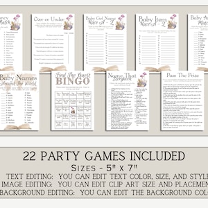 Storybook Baby Shower Game, Storybook Baby Shower Bundle, Book Themed ...