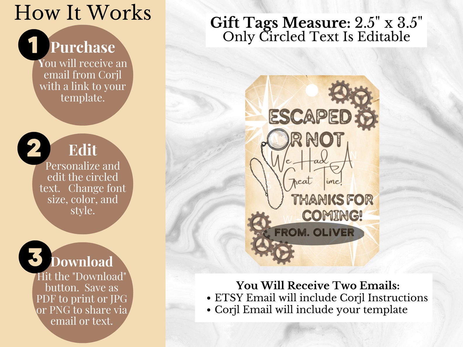 Escape Room Thank You Tag, Escape Room Party Favor, Escape Room Thank ...