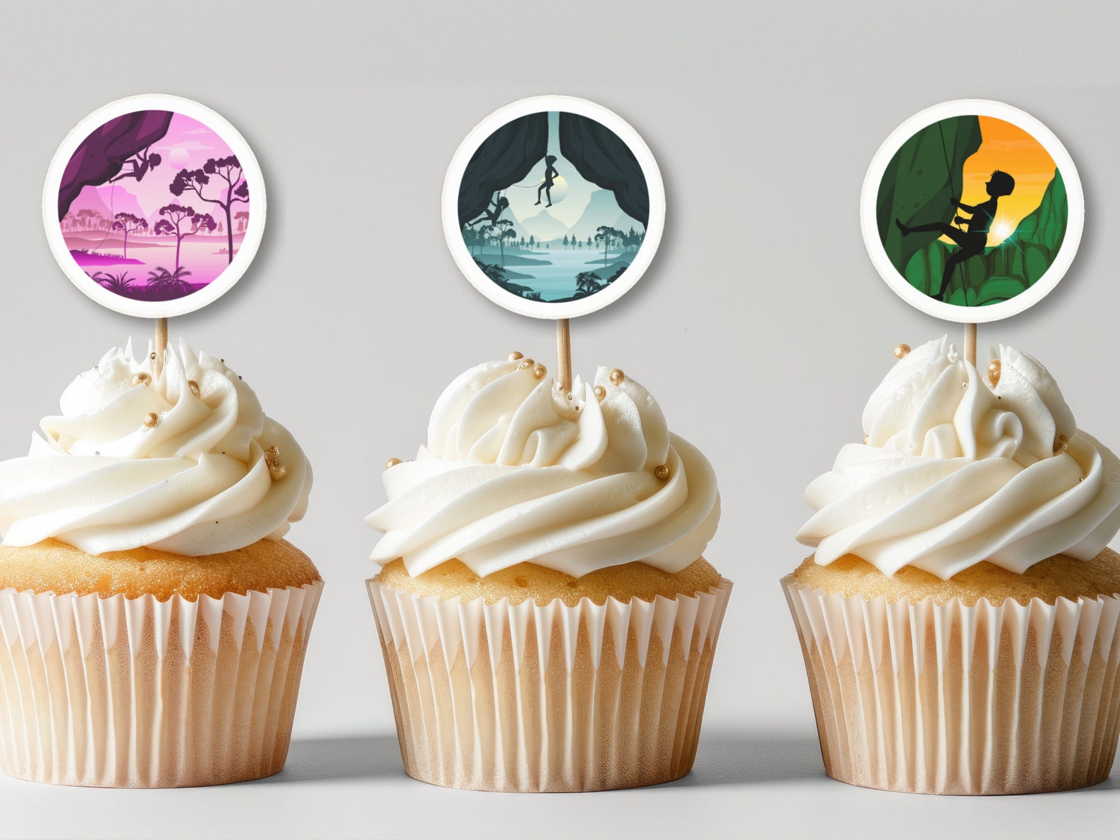 Printable Rock Climbing Cake Topper, Rock Climbing Party Decorations ...