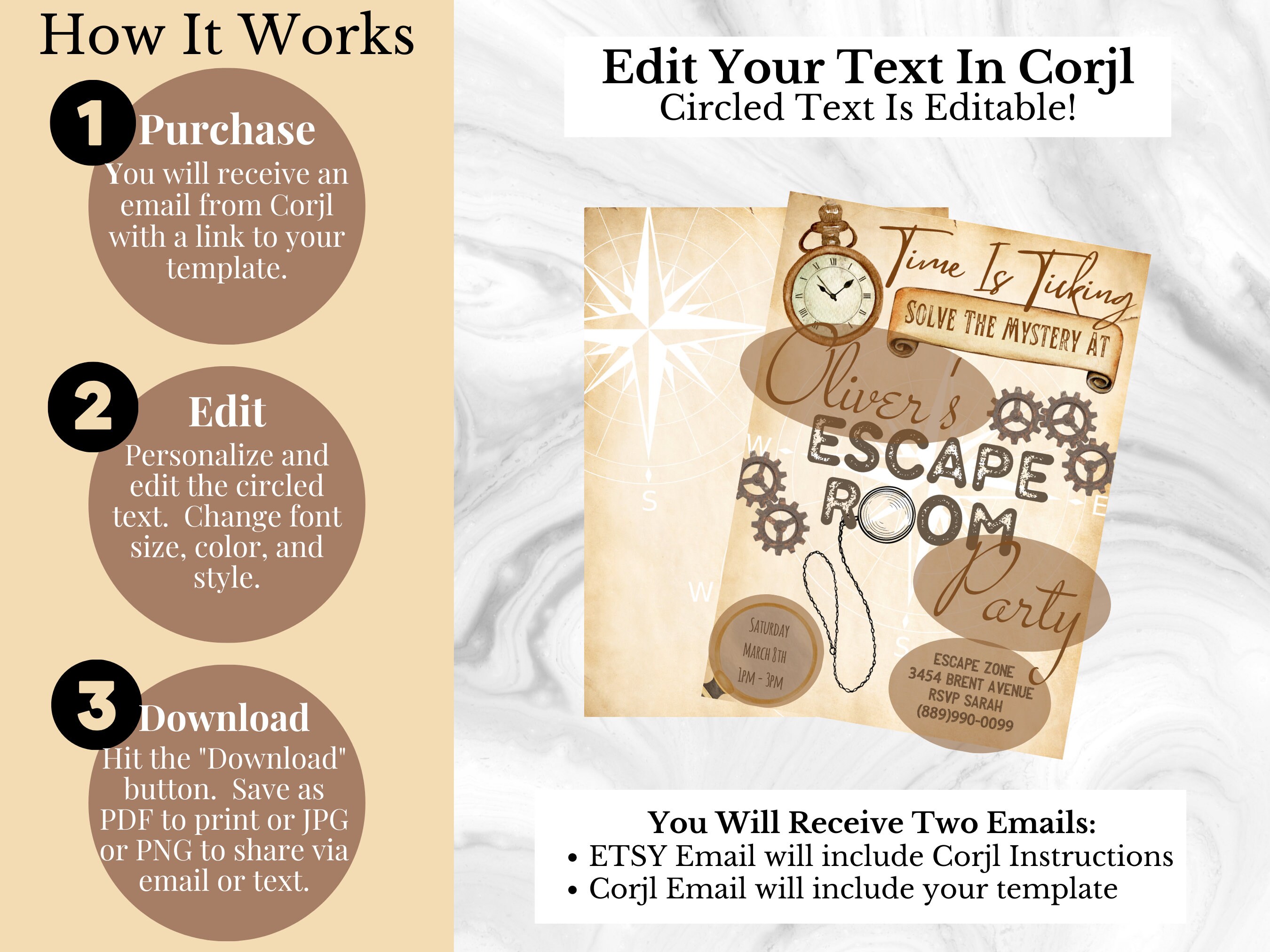 Editable Escape Room Birthday Party Invitation Template - Etsy