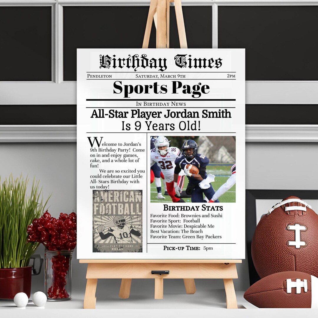 Football Party Sign, Football Welcome Sign, Football Party Decor ...