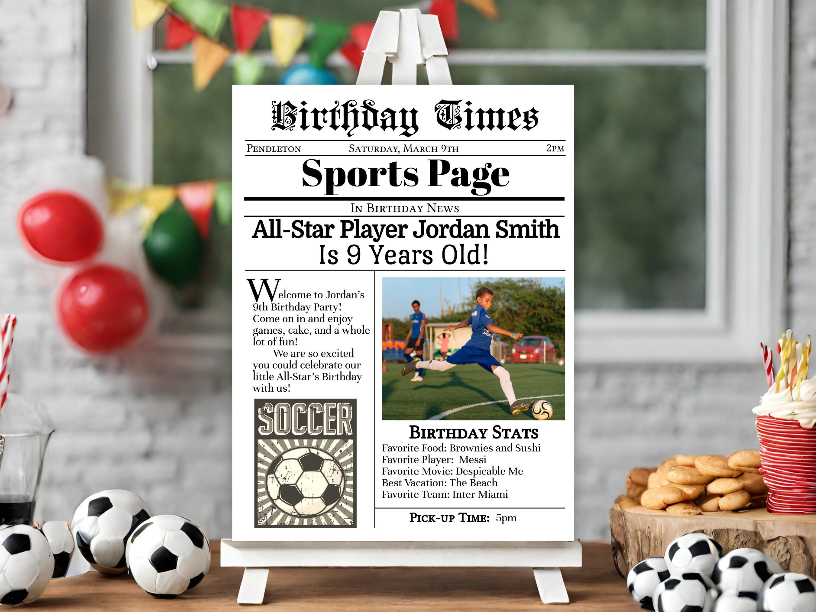 Soccer Birthday Decorations, Soccer Welcome Sign, Soccer Welcome Board ...