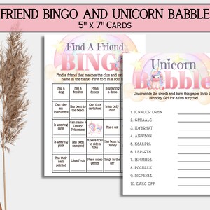Unicorn Party Games, Unicorn Birthday Party Bundle, Unicorn Bingo ...