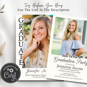 Simple Graduation Party Invitation, Graduation Invitation 2025 Template ...