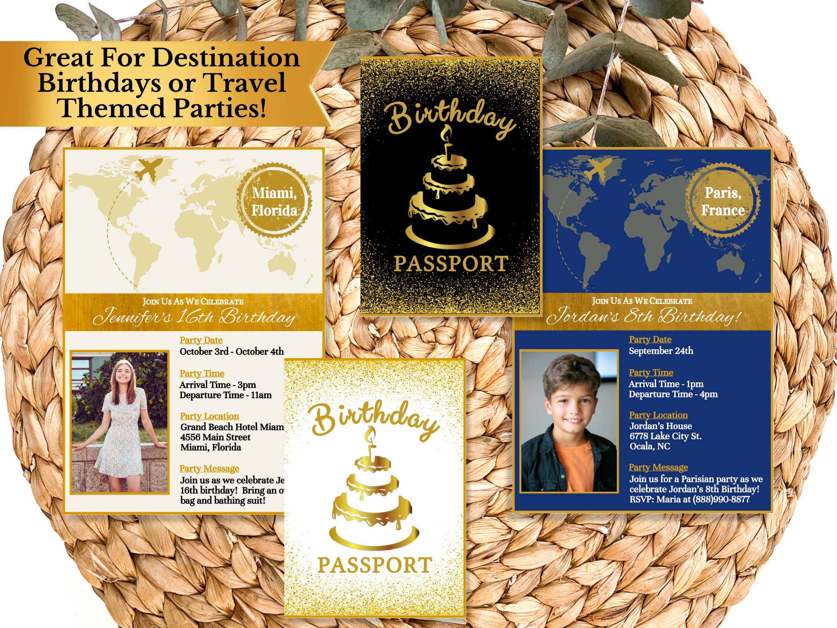 Passport Birthday Invitation, Passport Birthday Invitation Template ...