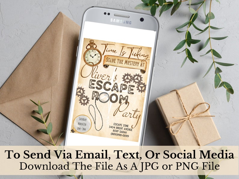 Editable Escape Room Birthday Party Invitation Template - Etsy