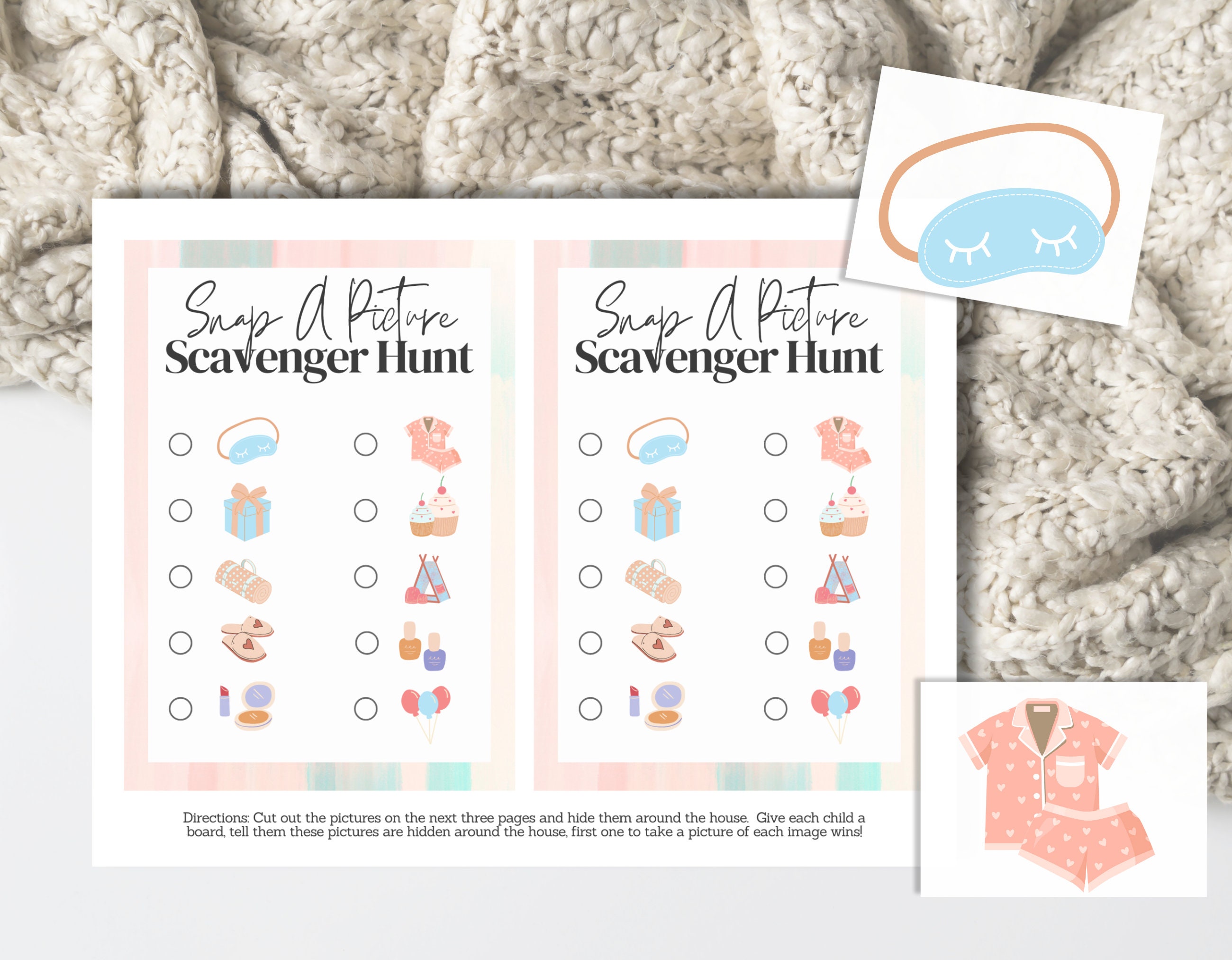 Slumber Party Game Bundle, Printable Slumber Party Games, Girl ...