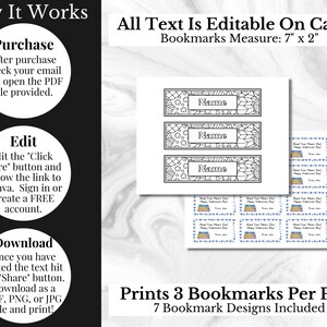 Printable Valentine Bookmarks, Custom Class Valentine, Personalized ...