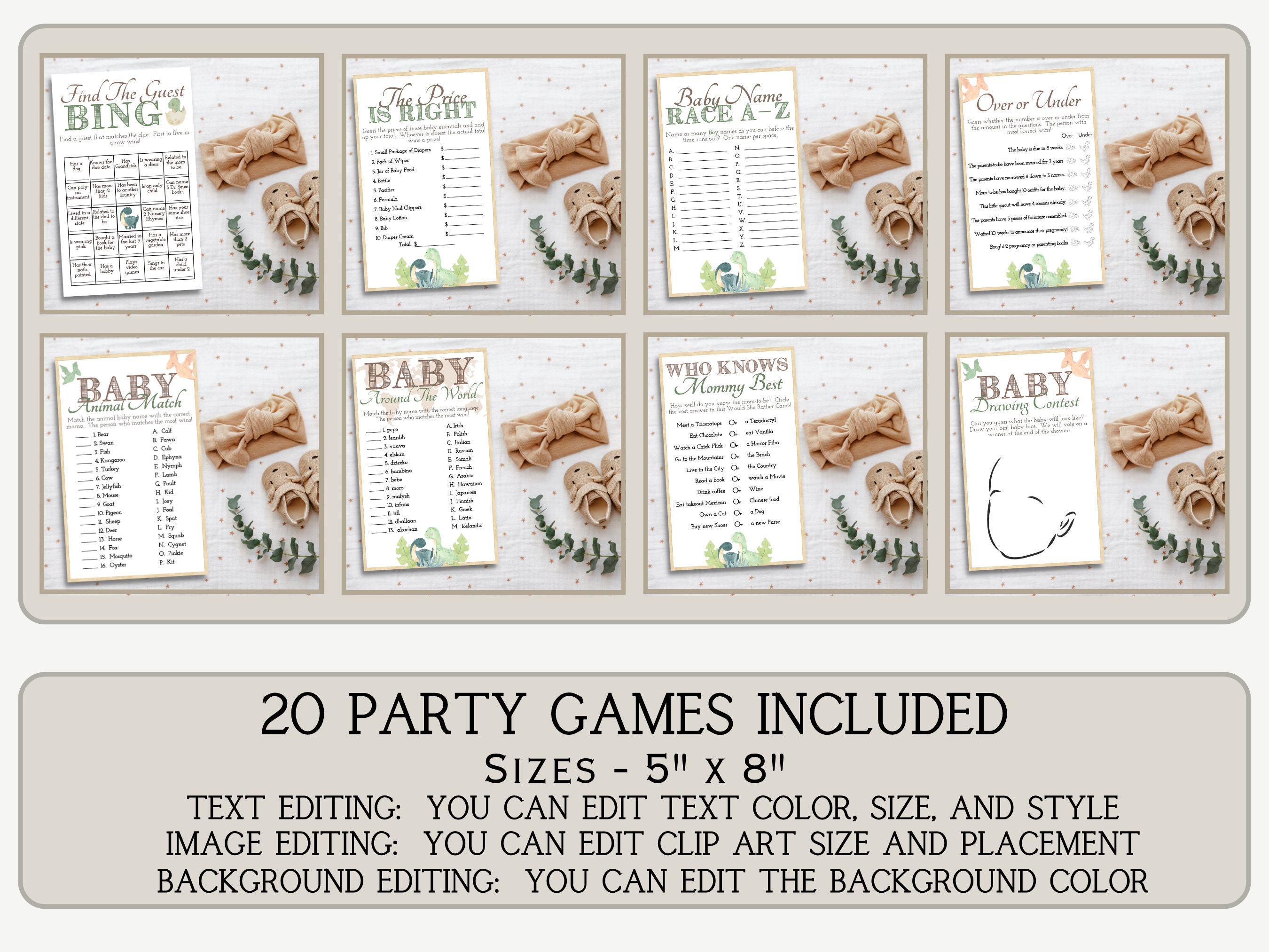 Dinosaur Baby Shower Decorations, Dinosaur Baby Shower Games, Dinosaur ...