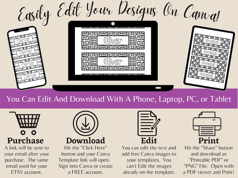 Set of Printable Bookmarks for Kids, Color Your Own Personalized ...