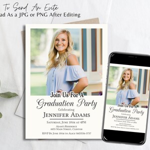 Simple Graduation Party Invitation, Graduation Invitation 2025 Template ...