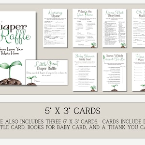 Little Sprout Baby Shower Games, Little Sprout Baby Shower Bundle ...