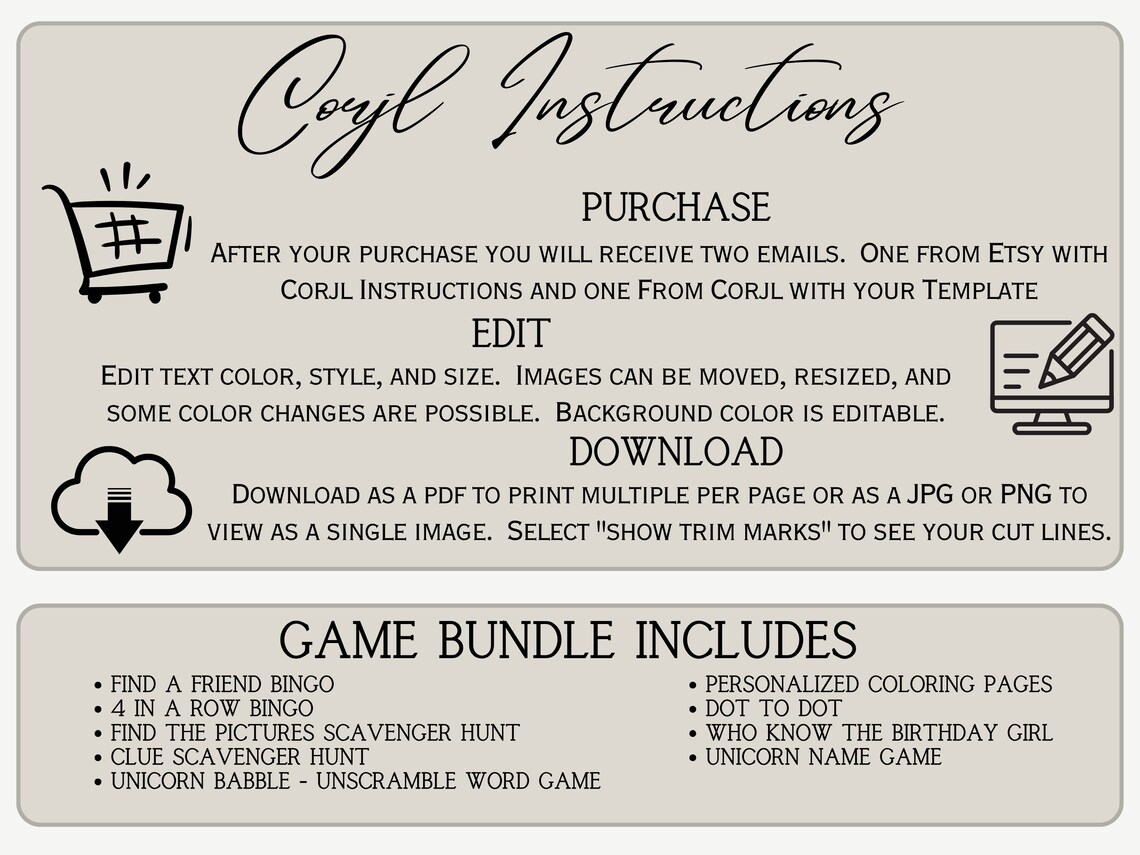 Unicorn Party Games, Unicorn Birthday Party Bundle, Unicorn Bingo ...