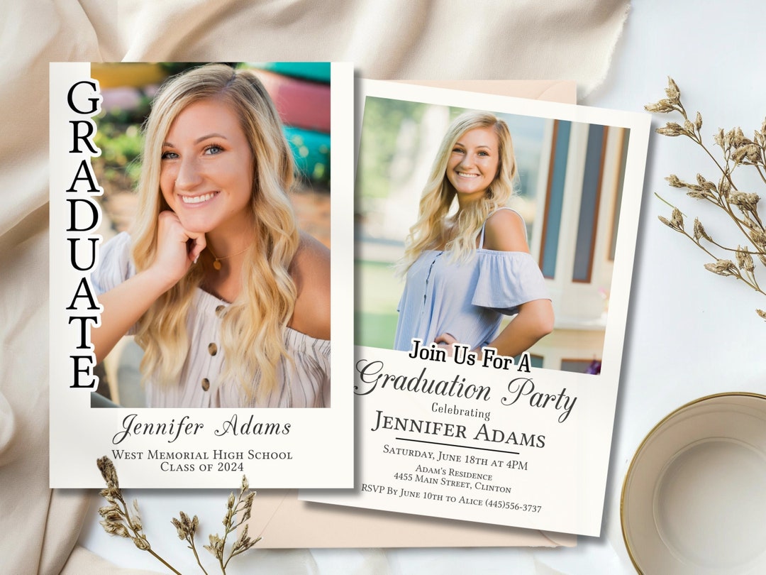 Simple Graduation Party Invitation, Graduation Invitation 2025 Template ...