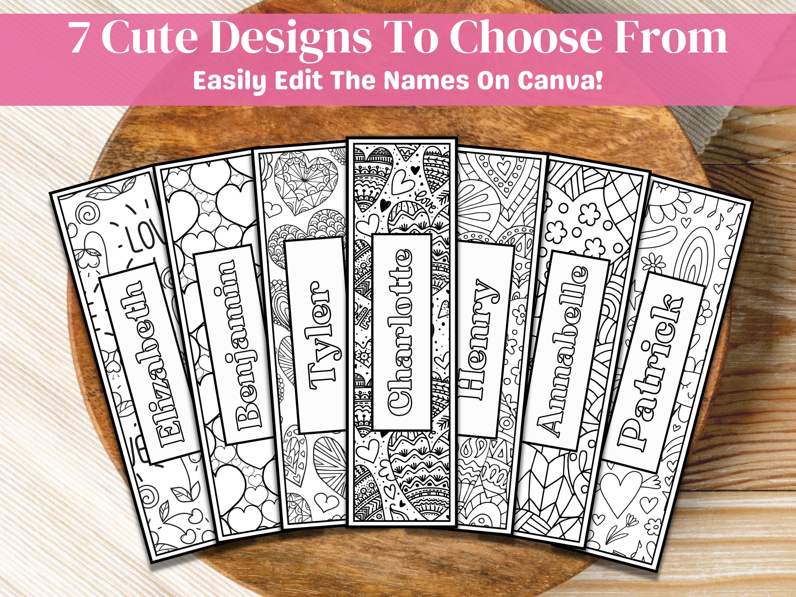 Printable Valentine Bookmarks, Custom Class Valentine, Personalized ...
