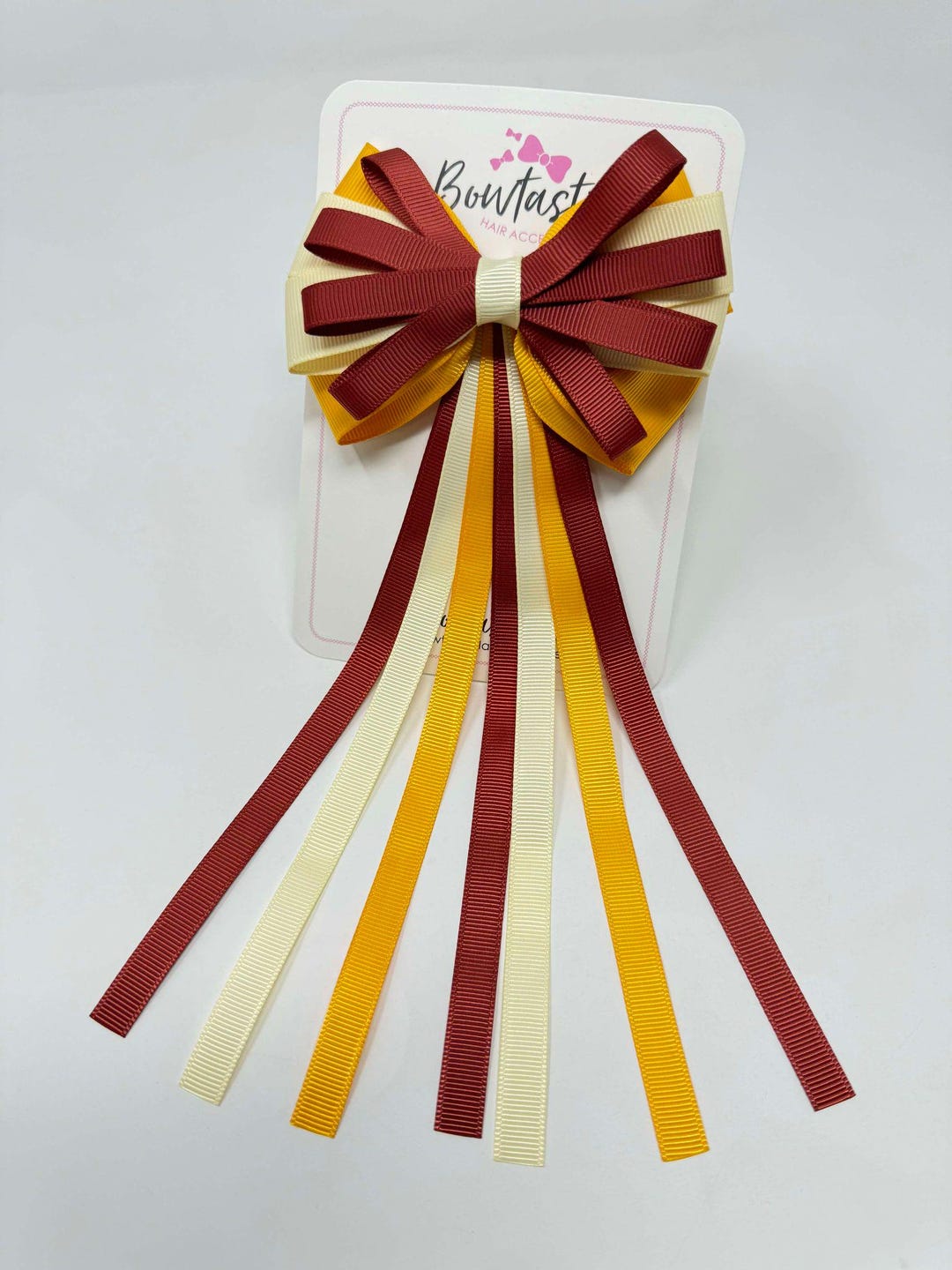 4 Inch Streamer Tail Bow Rust, Buttermilk & Dandelion - Etsy