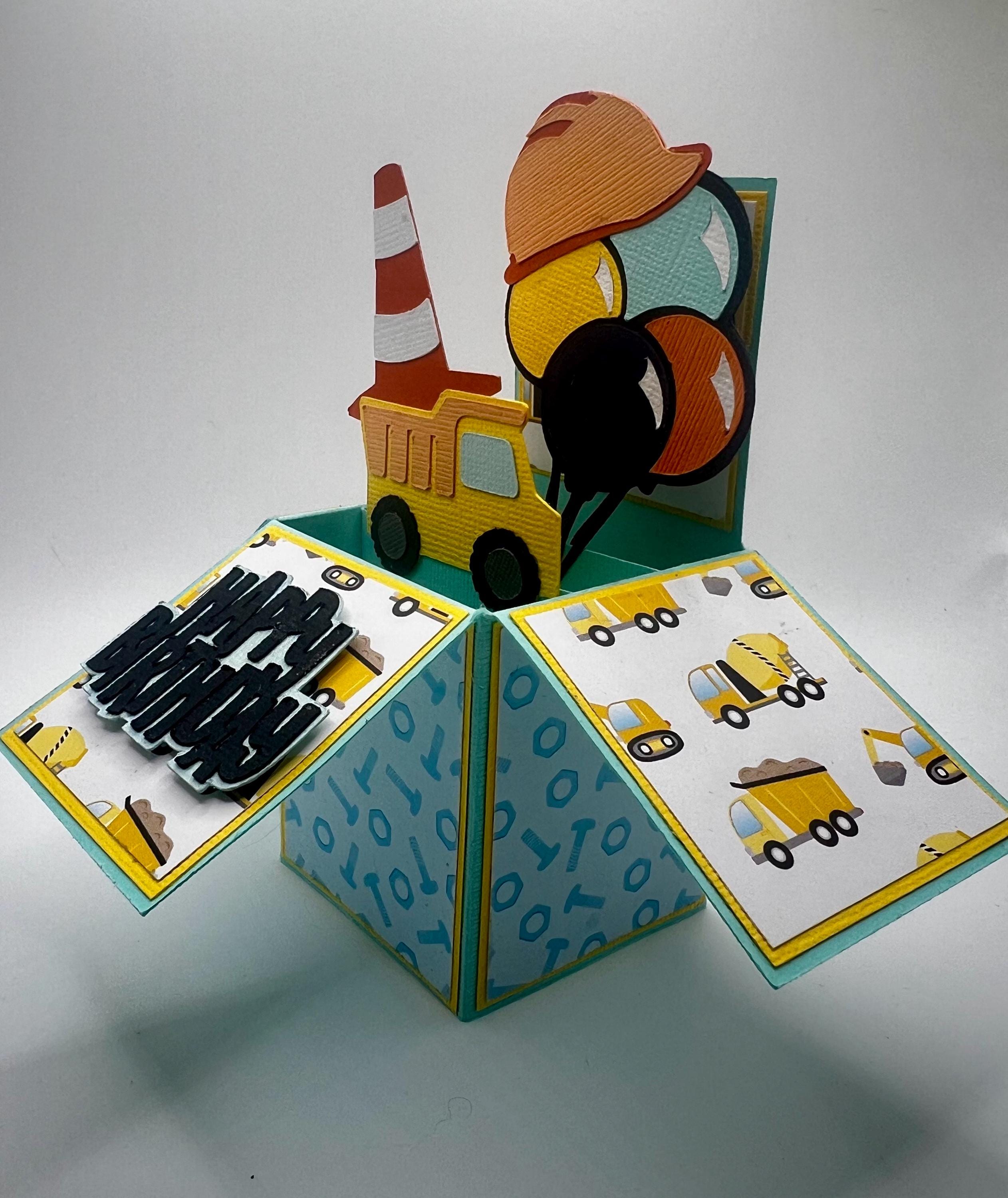 Construction Themed Birthday Card- 3D Box Card - Etsy