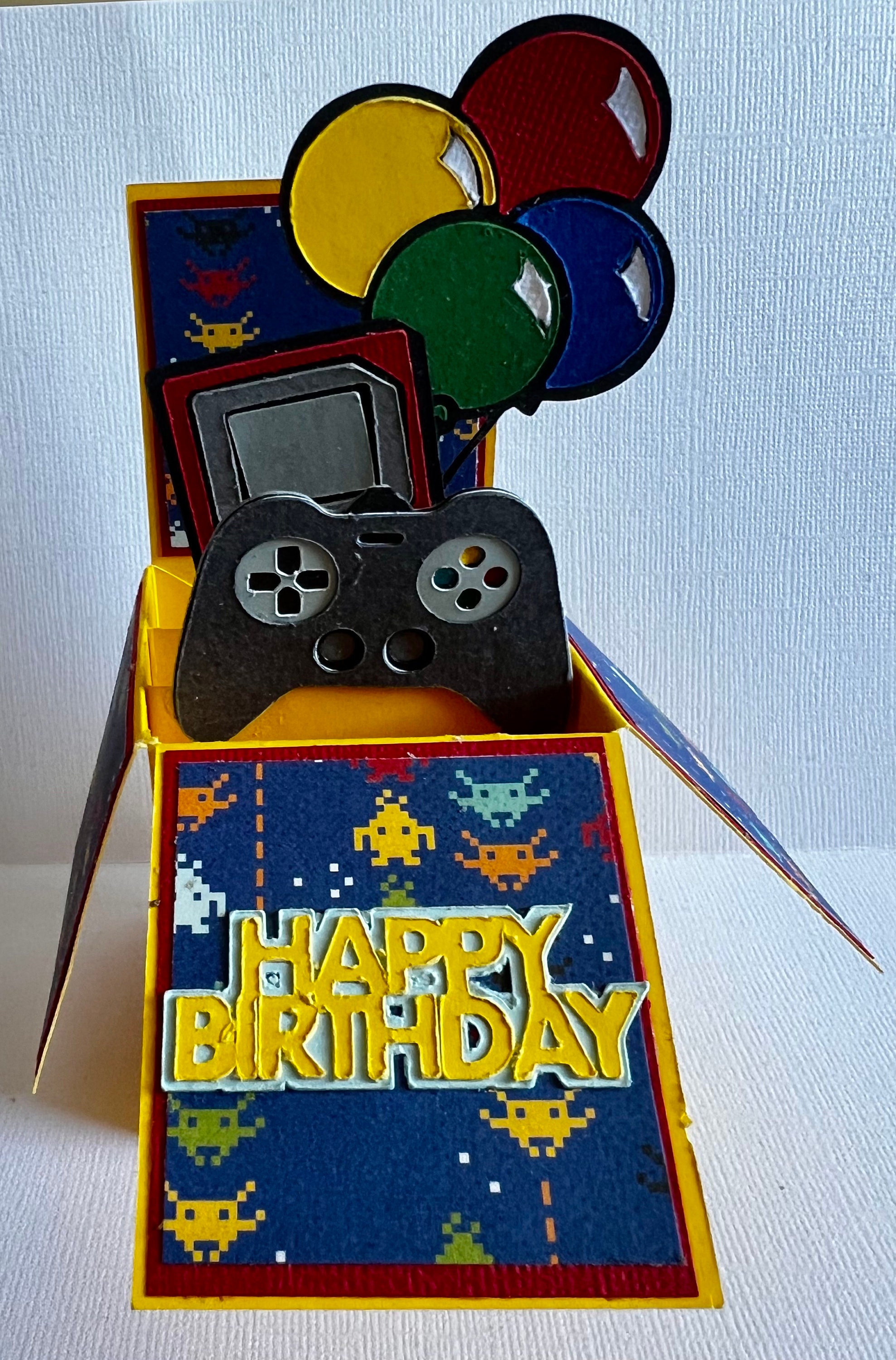Gamer Kid Birthday Card- Pop up Birthday Card - Etsy