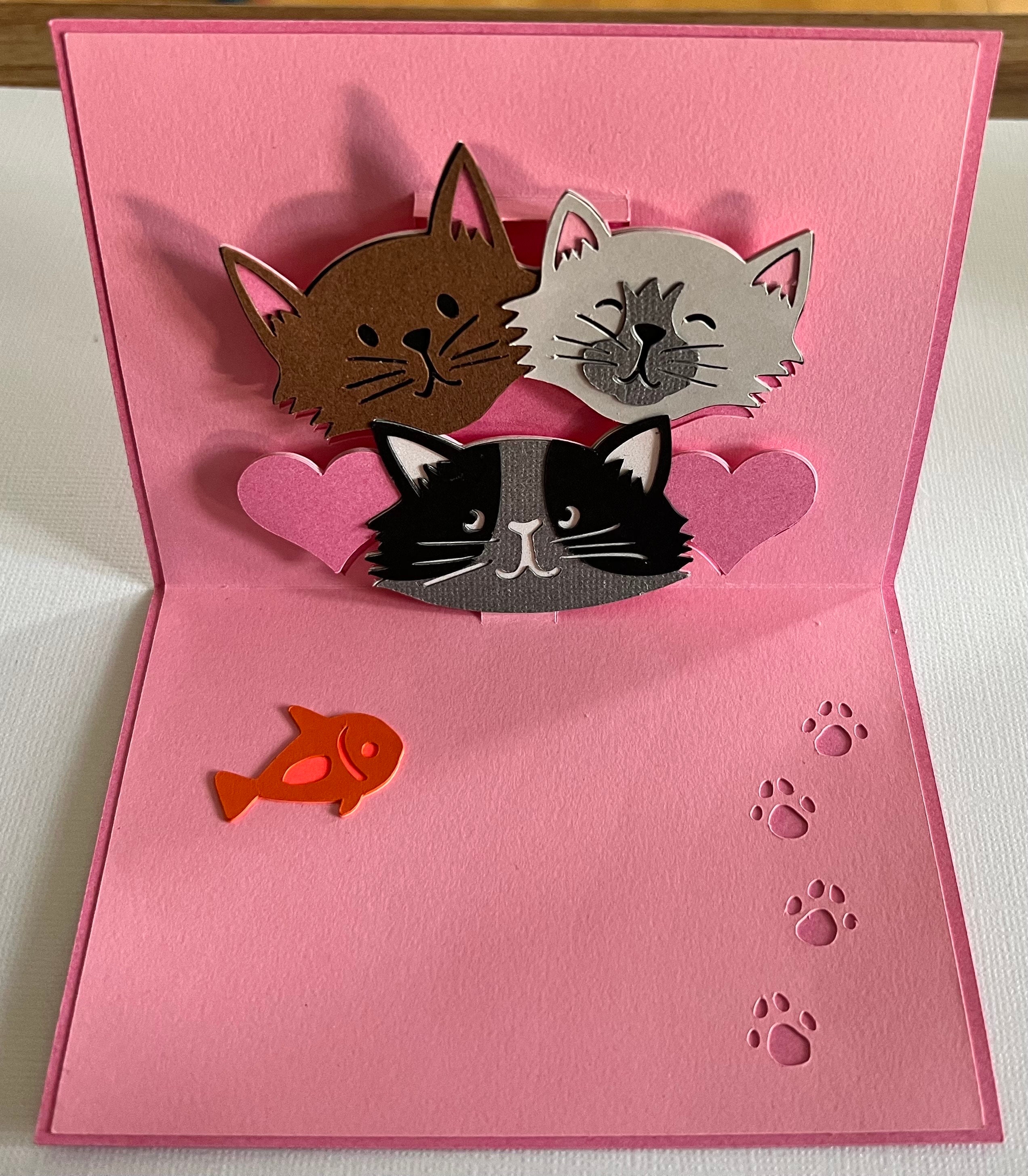 The Cats Meow 3D Valentines Day Card - Etsy