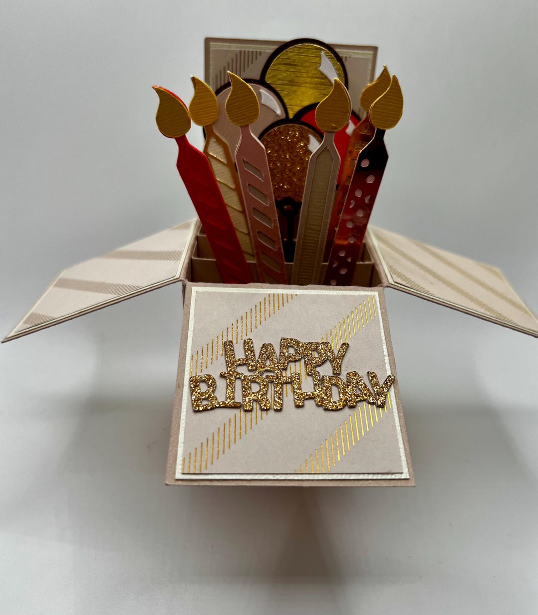 Rose Gold Greeting Card- Pop up 3D Exploding Box Birthday Card - Etsy