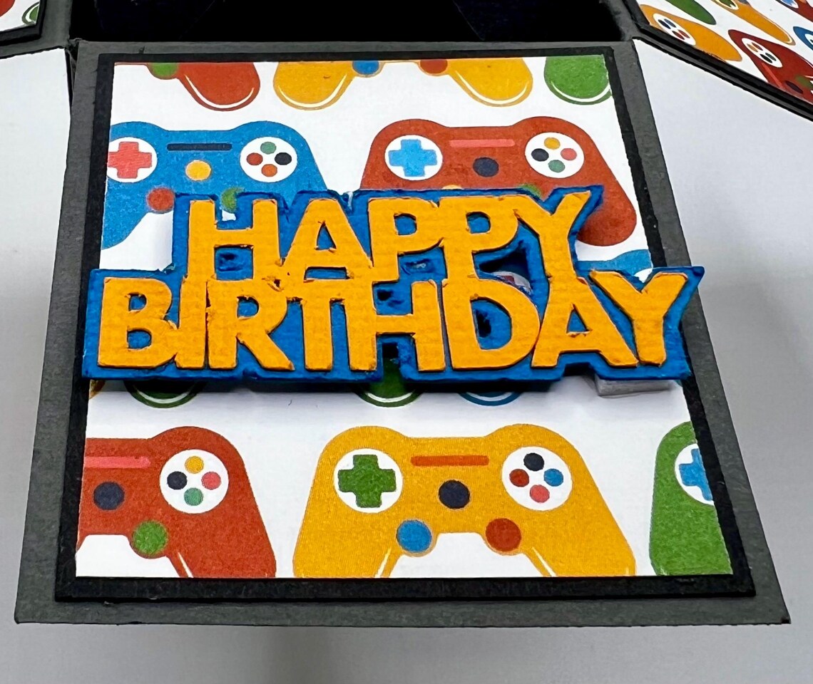 Gamer Kid Birthday Card Pop up Birthday Card - Etsy