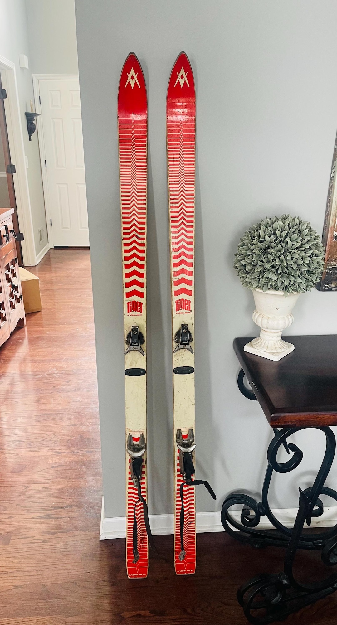 Vintage Volkl Tiger Skis With Metal Marker Bindings. 63” Length. Made ...