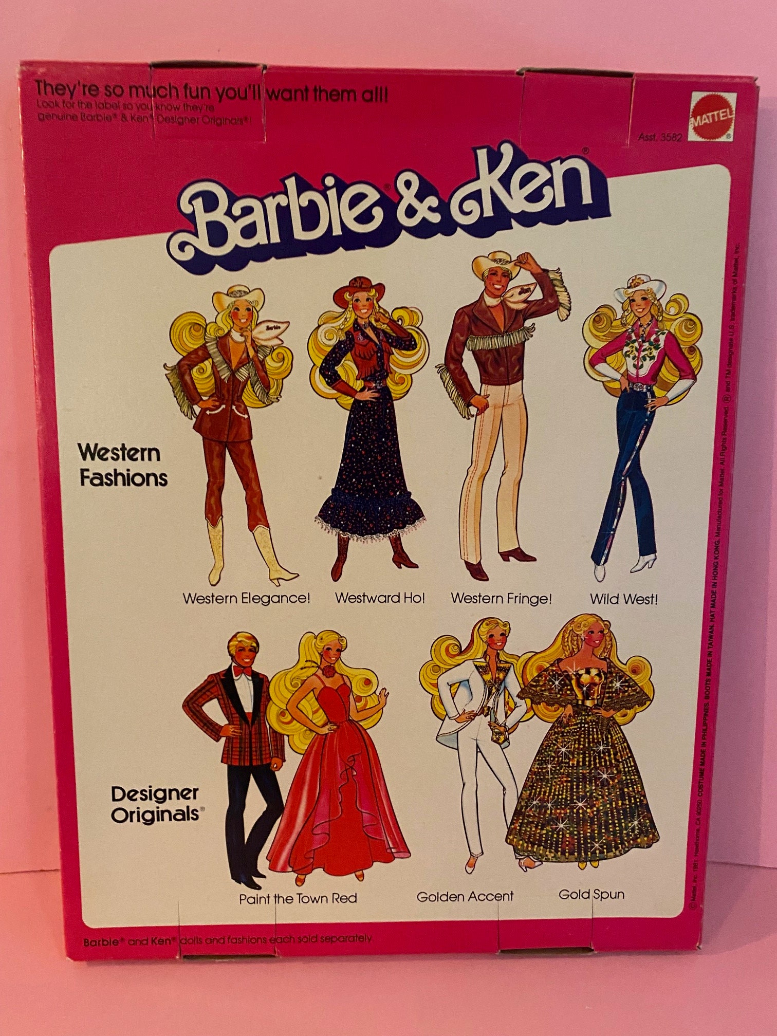 Vintage 1981 3577 Barbie Fashion Western Fashions WILD WEST NRFB - Etsy