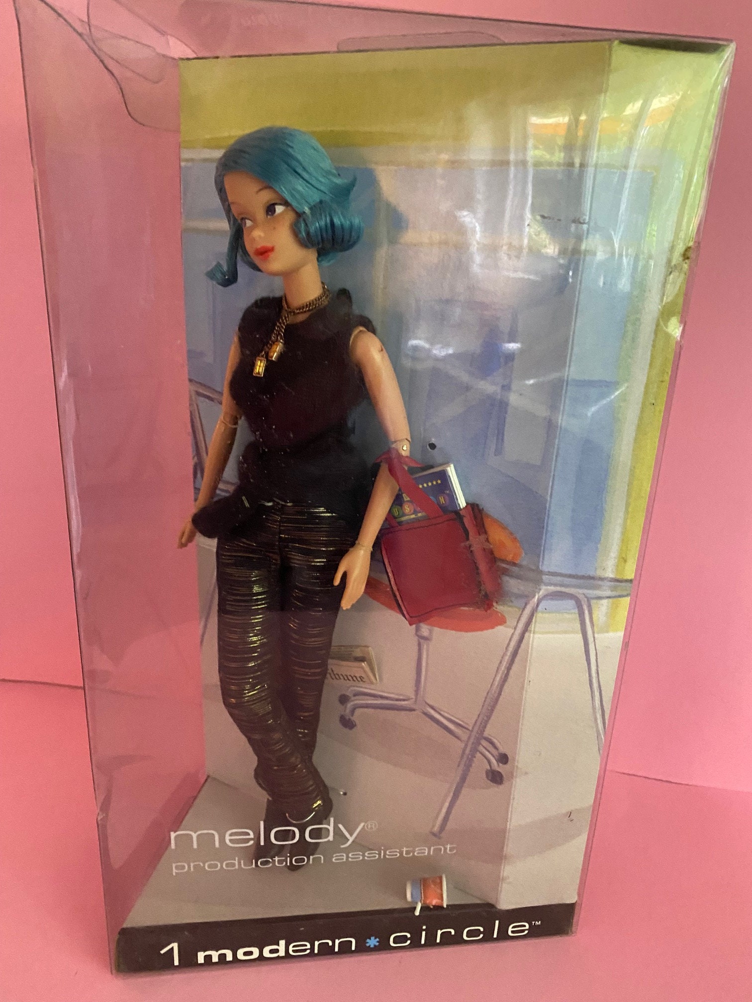 Barbie Modern CIRCLE MELODY Production Assistant New NIB Blue Hair ...