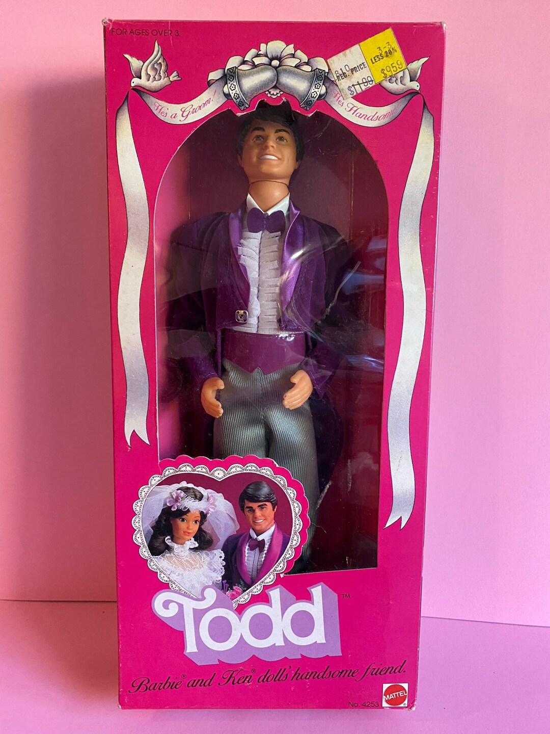Vintage 1982 TODD DOLL Barbie & Ken's Friend Wedding Groom 12 Doll 4253 ...