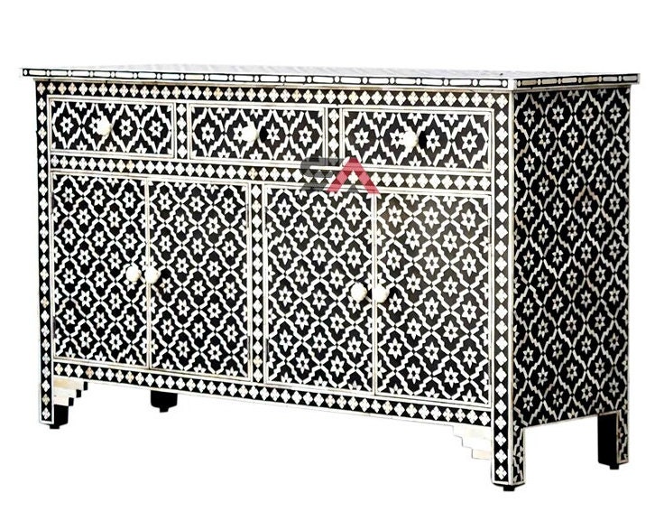 Bone Inlay Sideboard, Handmade Bone Inlay Furniture, Inlay Cupboard ...