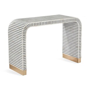Handmade Waterfall Bone Inlay Console Table, Entryway Console Table ...