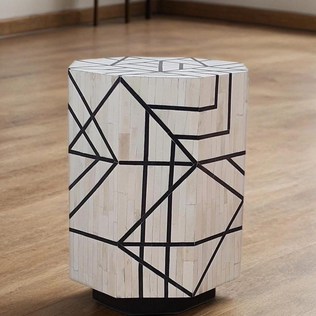 Handmade Bone Inlay Round Side Table – Modern Accent Furniture - Etsy UK