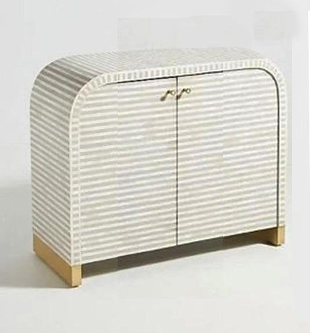 Bone Inlay Stripped Pattern Sideboard,handmade Bone Inlay Furniture ...
