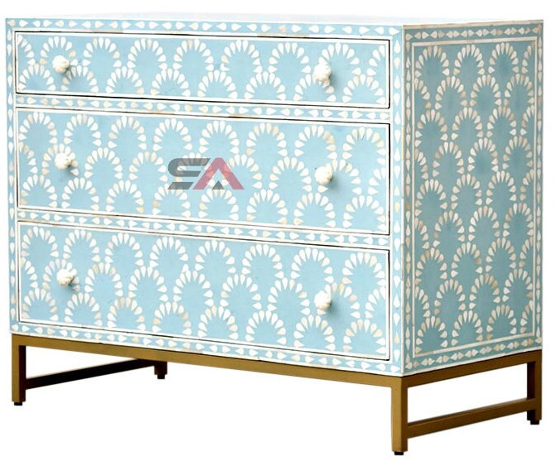 Bone Inlay Sideboard, Handmade Bone Inlay Furniture, Inlay Cupboard ...