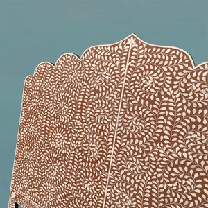 Queen Size Bone Inlay Headboard With Footboard Beautiful Floral Design ...