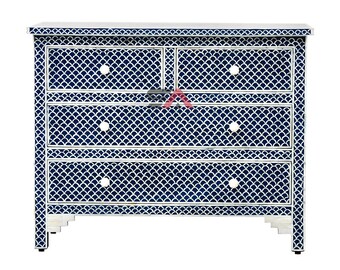 Bone Inlay Arrow Pattern Sideboard, Handmade Bone Inlay Furniture ...